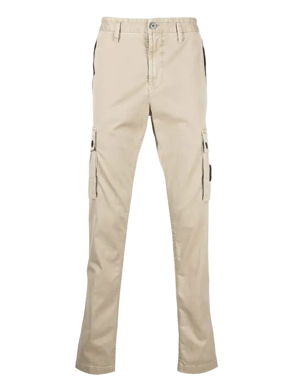 Stone Island Compass-patch Cargo Trousers - Neutrals