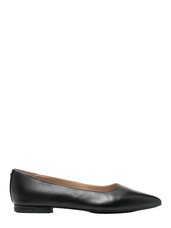 Ralph Lauren Londyn Pointed-toe Ballerina Shoes - Black