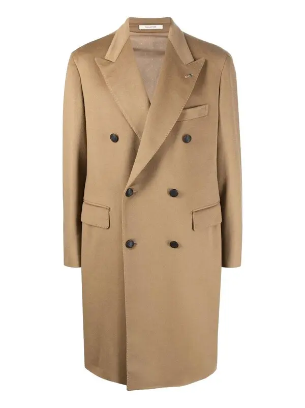 Tagliatore Peak-lapels Double-breasted Coat - Brown