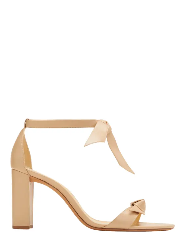 ALEXANDRE BIRMAN Clarita Leather Ankle-tie Sandals - Nude