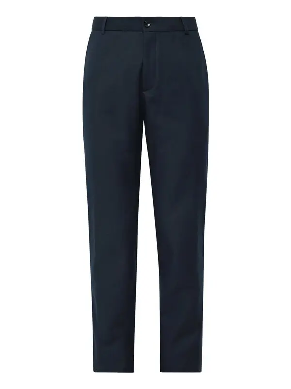 Loro Piana Slim-fit Cotton And Wool-blend Twill Chinos - Blue