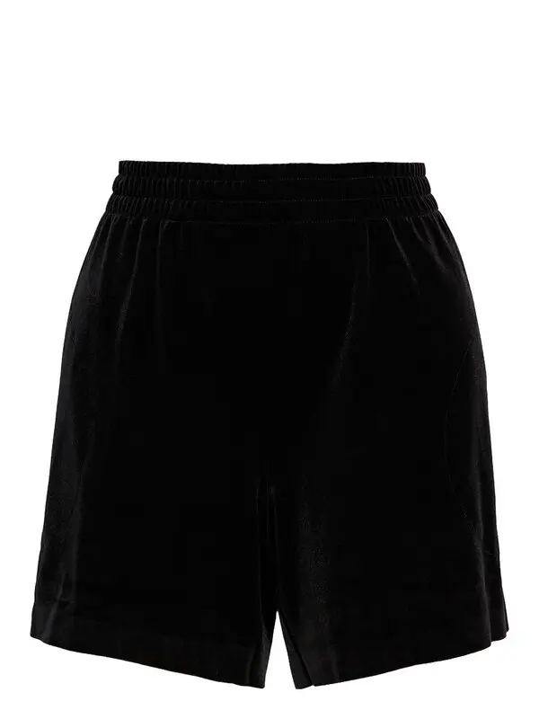 Norma Kamali Velour Shorts - Black