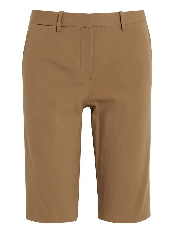 Theory Palmer Cotton-blend Twill Shorts - Camel