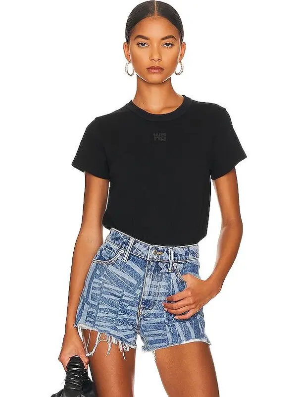Alexander Wang Shrunken Tee - Black
