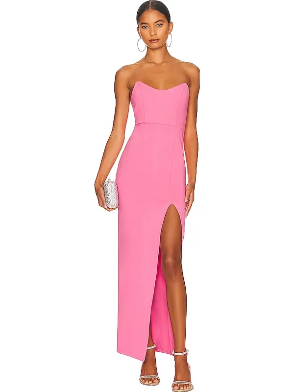 Superdown Ryleigh Strapless Maxi Dress - Pink