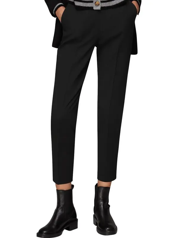 Whistles Ella Essential Slim Leg Pants - Black