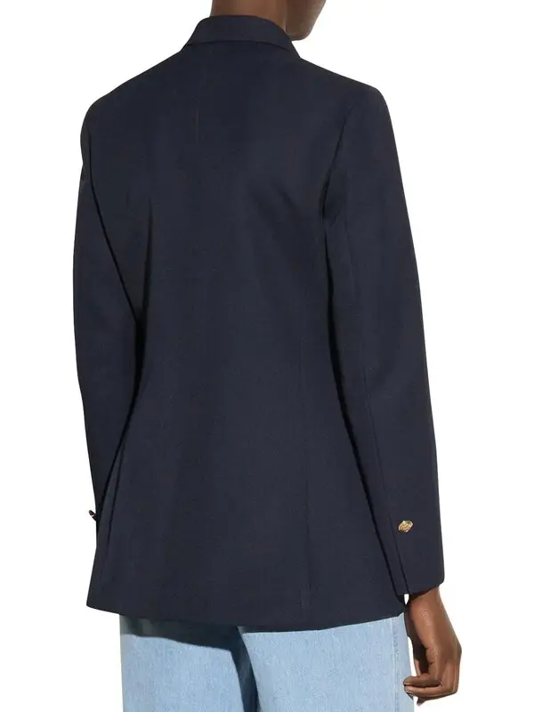 Sandro Sienne Double Breasted Blazer - Navy Blue