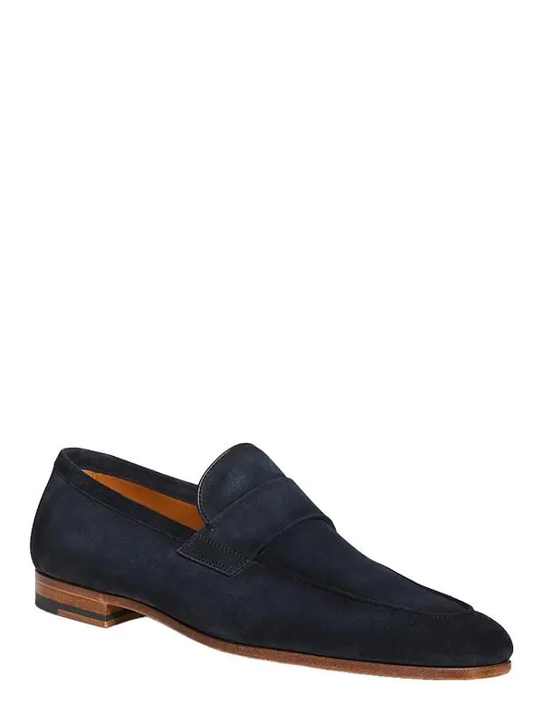 Magnanni Heros Apron Toe Loafers - Navy