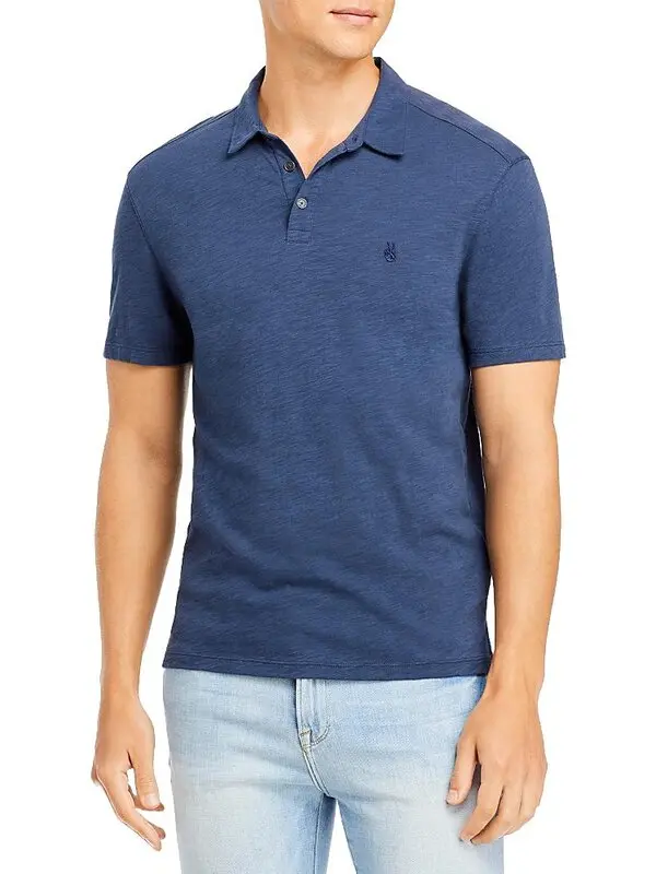 John Varvatos Victor Peace Polo - Oiled Blue