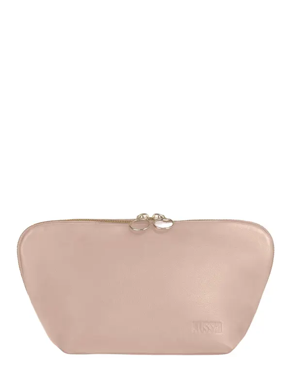 KUSSHI Signature Leather Makeup Bag - Blush Pink