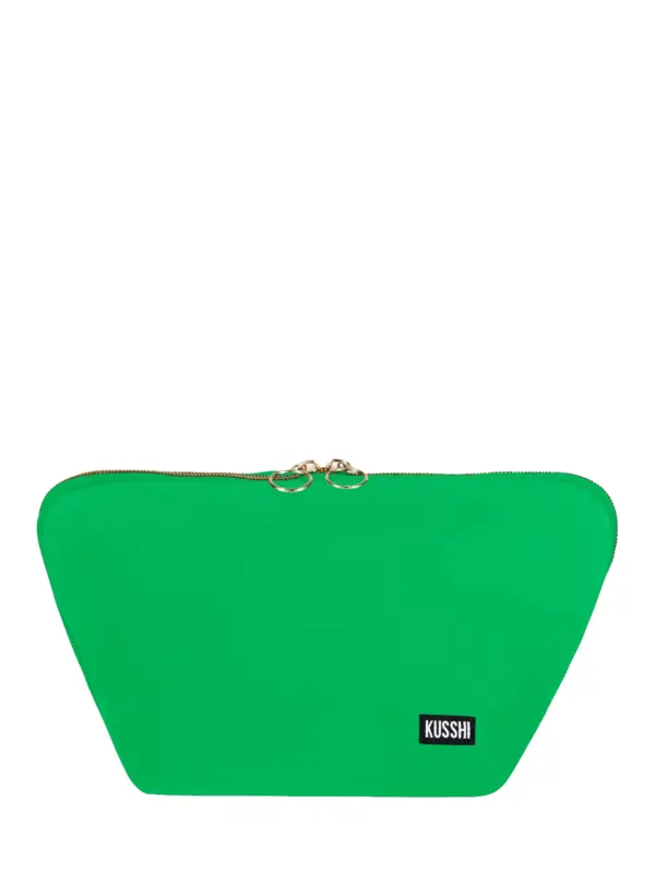 KUSSHI Vacationer Makeup Bag - Kelly Green/light Navy