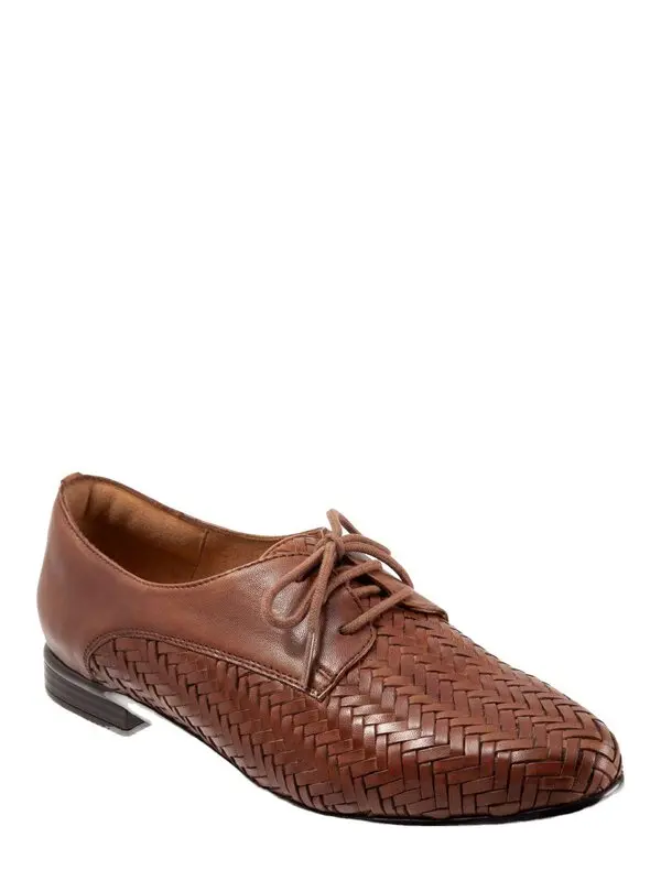 Trotters Lizzie Derby Flat - Brown