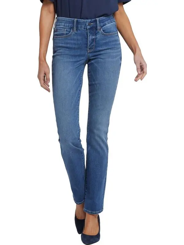NYDJ Waist Match Marilyn Straight Leg Jeans - Picasso Lake