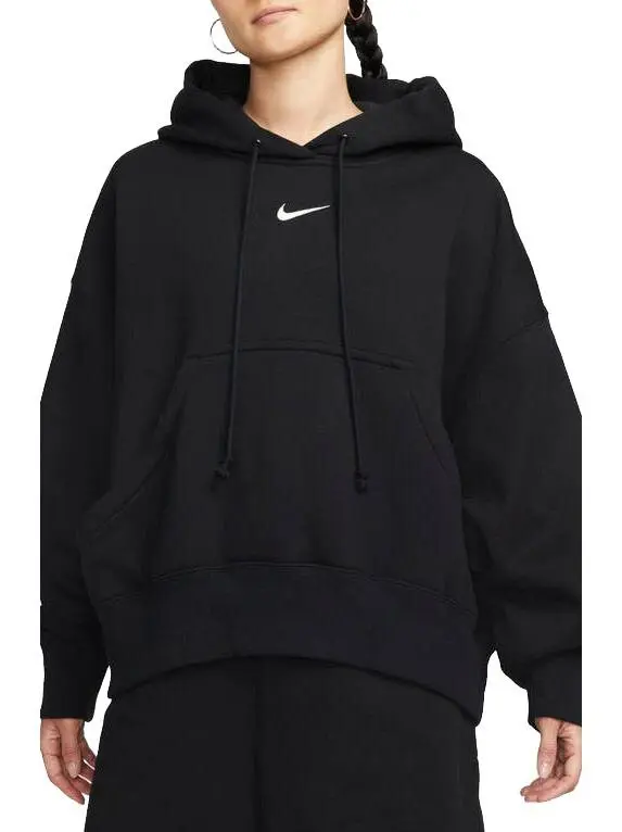 Nike Sportswear Phoenix Fleece Over-oversized Pullover Hoodie - 010 010 Black/sail