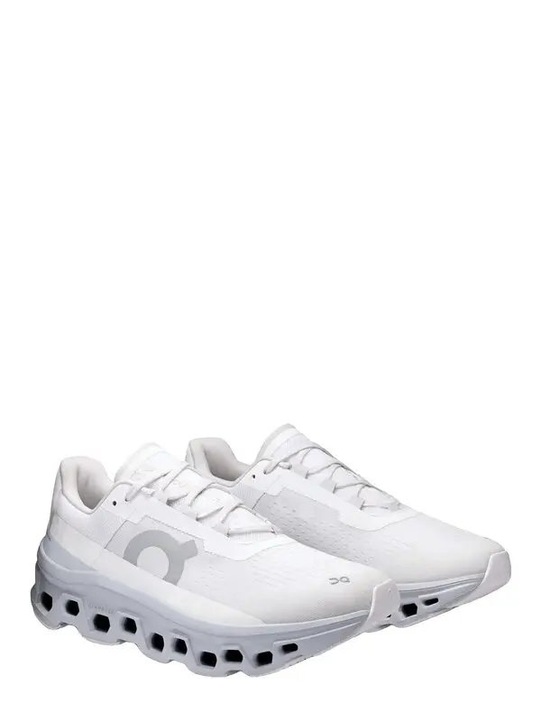 On Cloudmonster Lace-up Sneakers - White/glacier