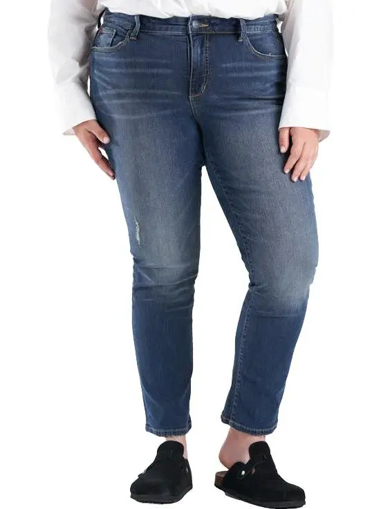 SLINK JEANS High-rise Straight Leg Jeans - Maggie