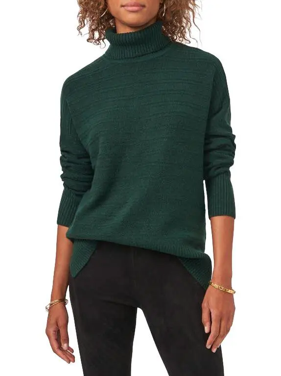Vince Camuto Textured Turtleneck Sweater - Windsor Moss