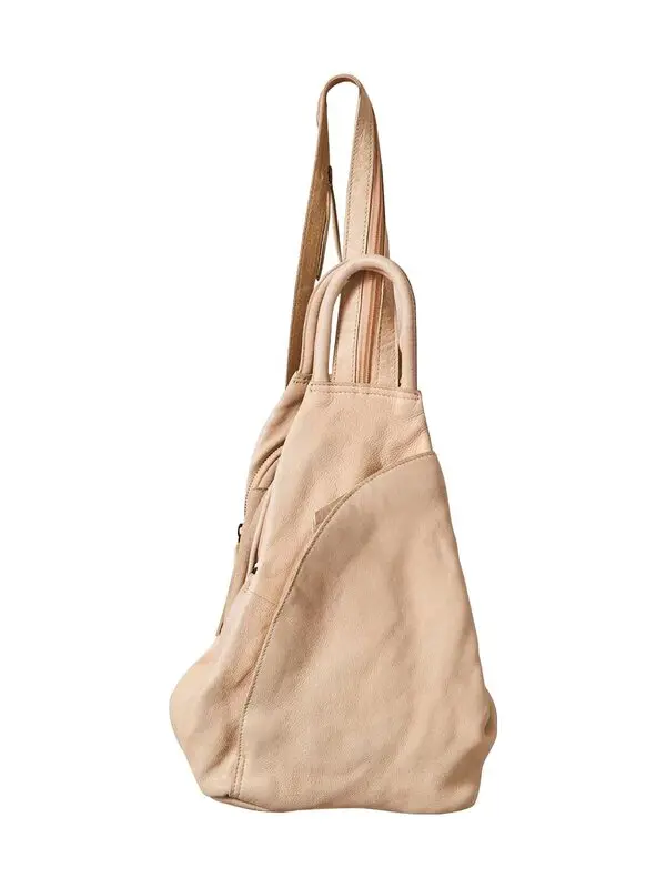 Free People We The Free Soho Convertible Leather Backpack - Champagne