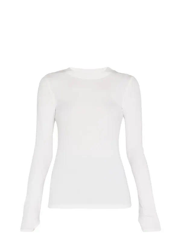 Splits59 Louise Rib Long-sleeve Top - White