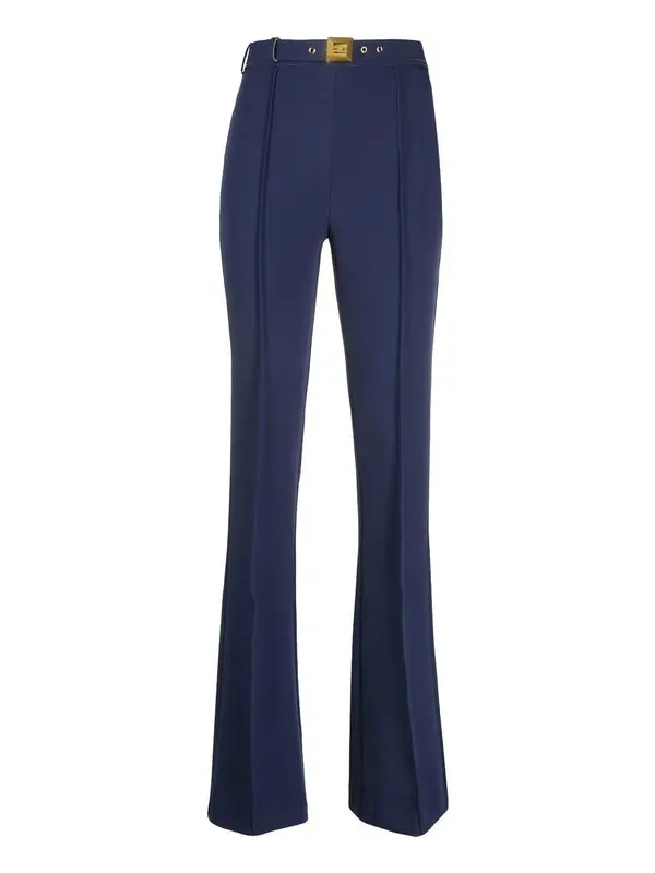 Elisabetta Franchi High-waisted Flared Trousers - Blue