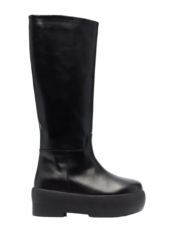 GIABORGHINI Knee-length Platform Boots - Black
