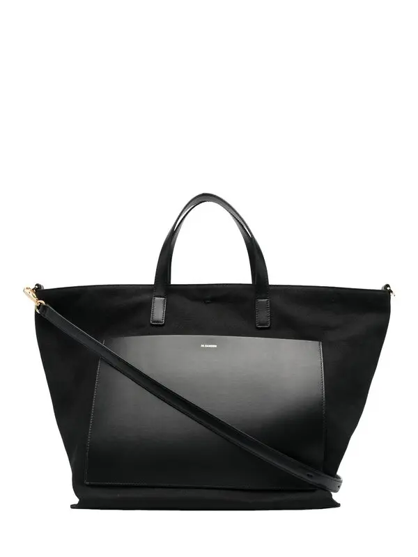 JIL SANDER Medium Wanda Square Tote Bag - Black