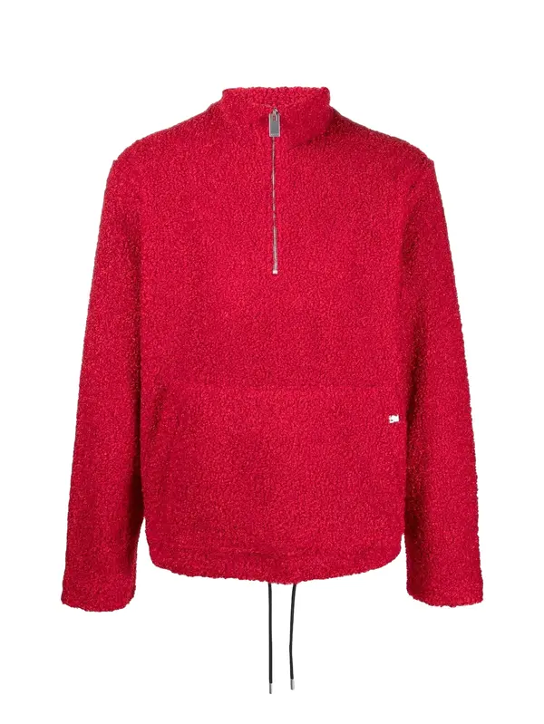 1017 Alyx 9sm Bouclé Half-zip Sweatshirt - Red