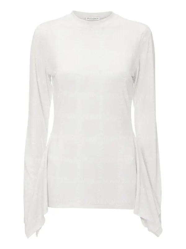 JW Anderson Mock-neck Handkerchief Top - White