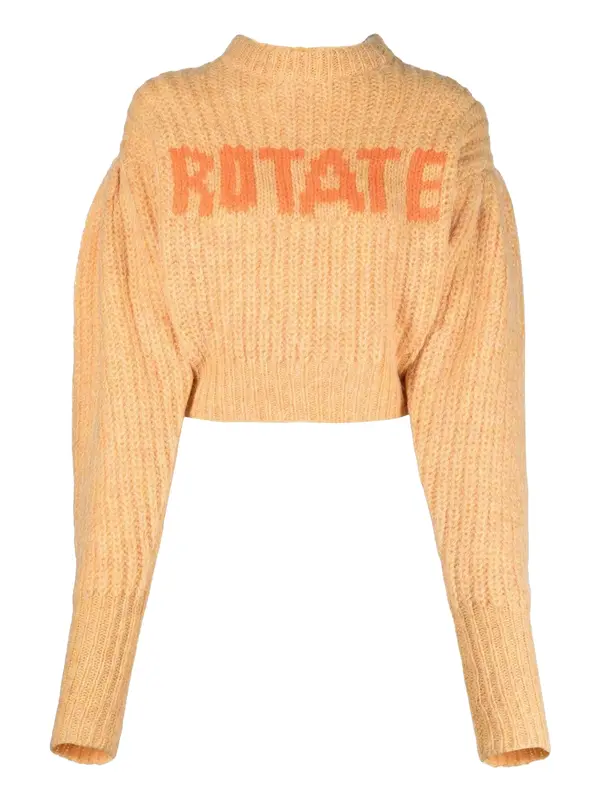 Remain Birger Christensen Logo-print Chunky-knit Jumper - Orange