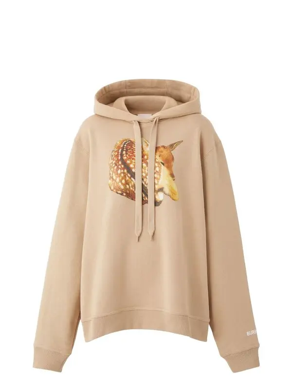 Burberry Poulter Deer Hoodie - Neutrals