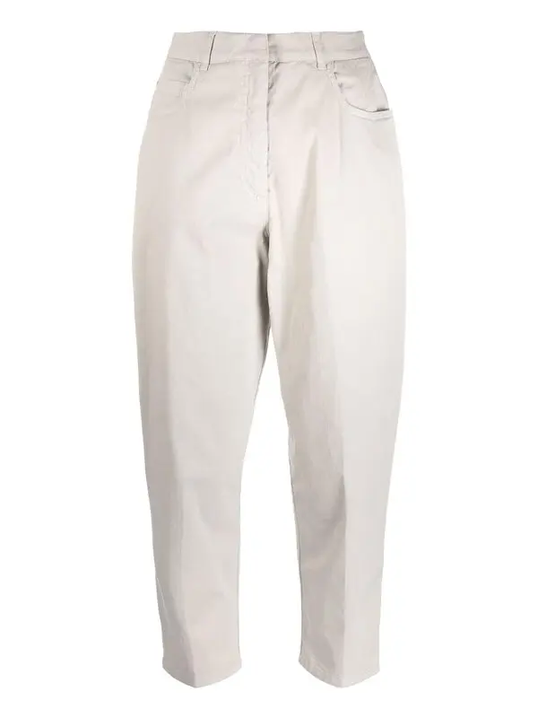 Fabiana Filippi High-waist Tapered Trousers - Grey