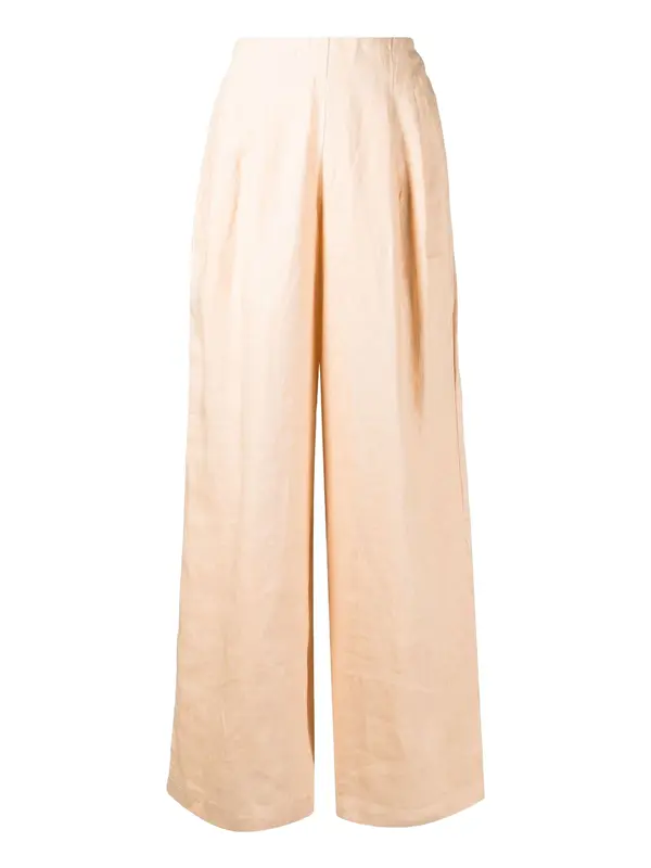 Faithfull The Brand Wide-leg Pleated Trousers - Brown