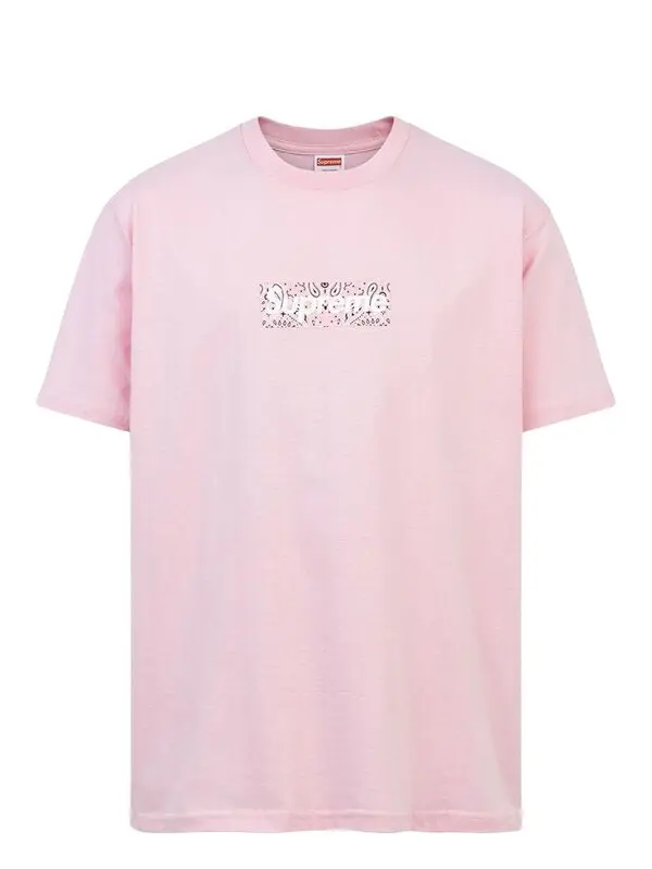 Supreme Bandana Box Logo Crew Neck T-shirt - Pink