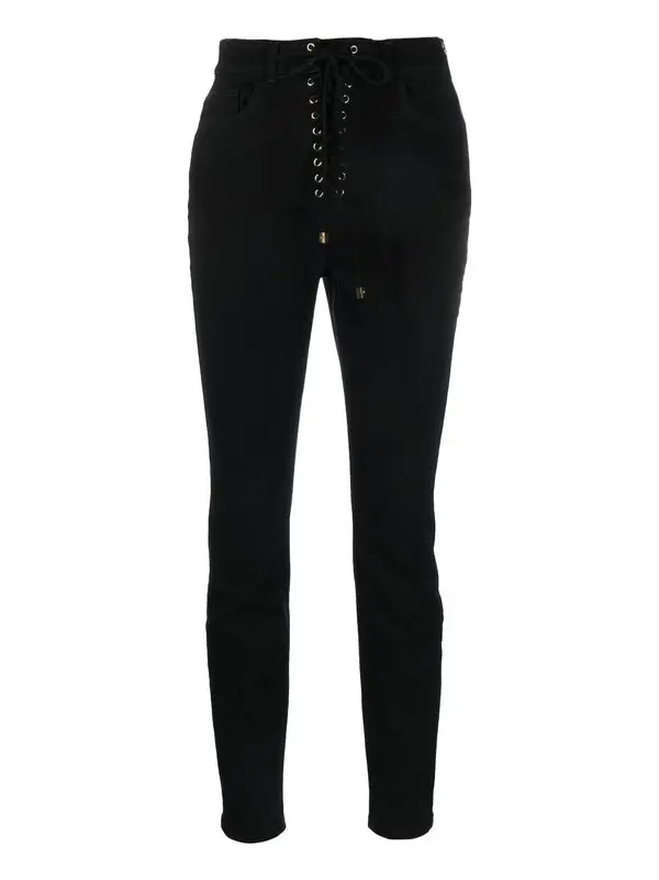 Elisabetta Franchi Eyelet-detailing Skinny Jeans - Black