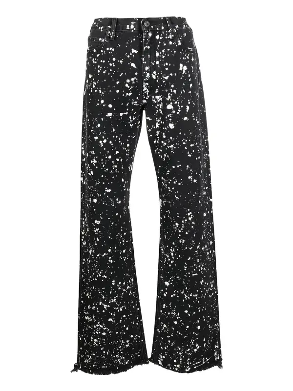 Off-White Paint Splatter Jeans - Black