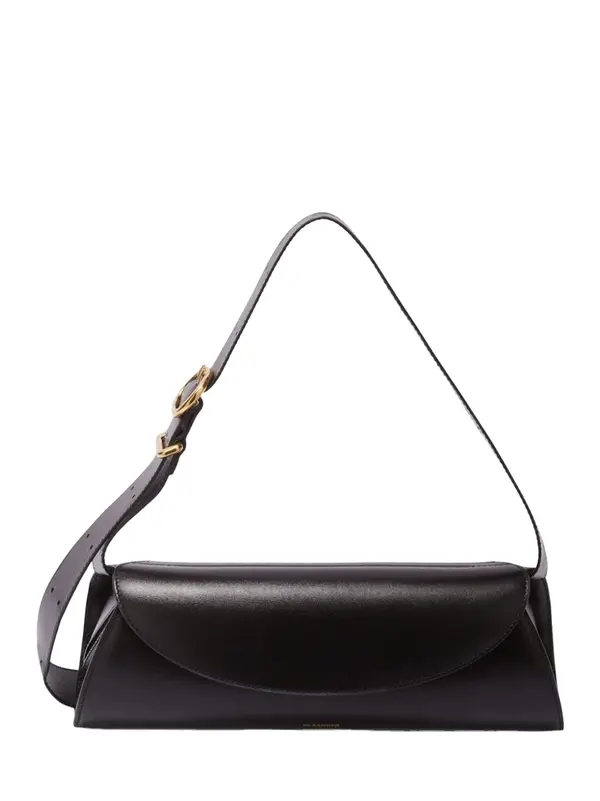 JIL SANDER Small Cannolo Shoulder Bag - Black