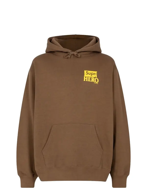 Supreme Antihero Drawstring Hoodie - Brown