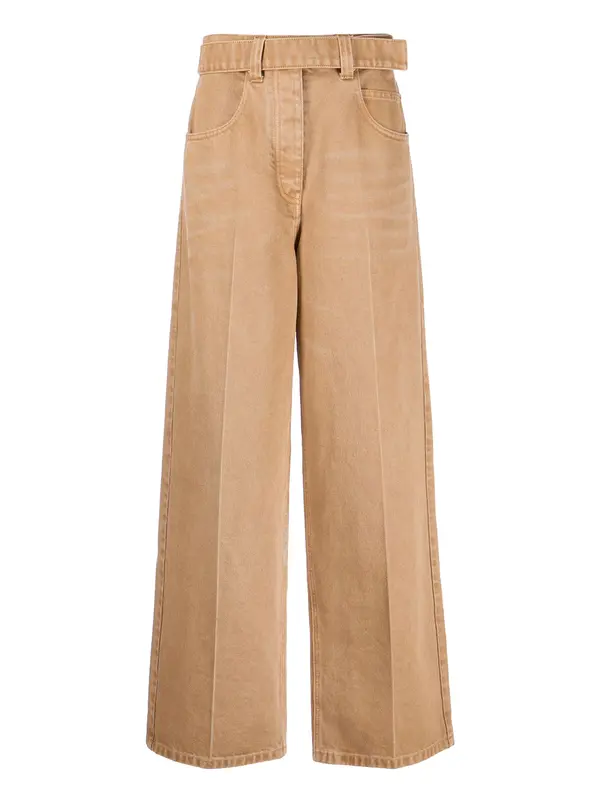 Alexander Wang Belted Wide-leg Jeans - Brown