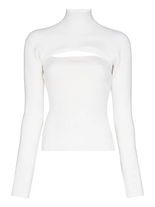 TOM FORD Cut-out Virgin Wool-blend Jumper - Neutrals