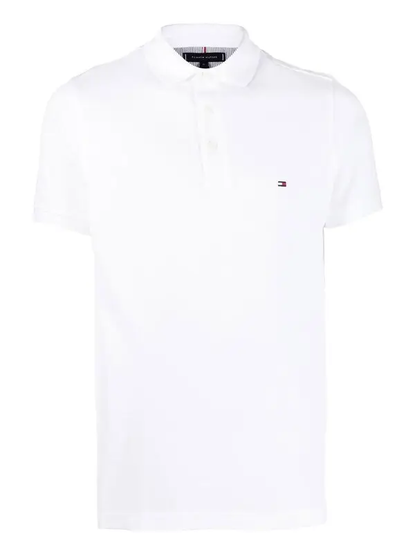 Tommy Hilfiger Embroidered-logo Polo Shirt - White