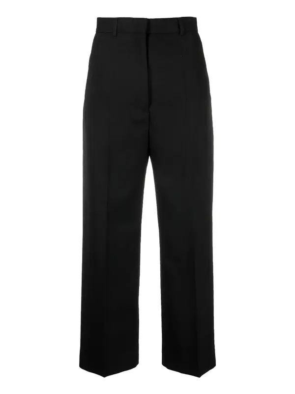Acne Studios Cropped Straight-leg Trousers - Black