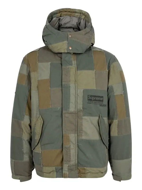 Supreme X Junya Watanabe Patchwork Hooded Jacket - Green