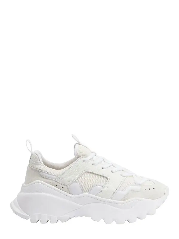 Ami Panelled Low-top Sneakers - White