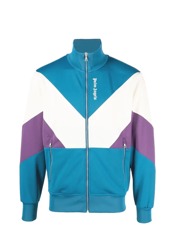 Palm Angels Colour-block Track Jacket - Blue