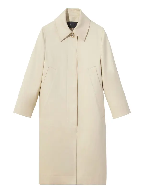 Proenza Schouler Single-breasted Cotton Coat - Neutrals