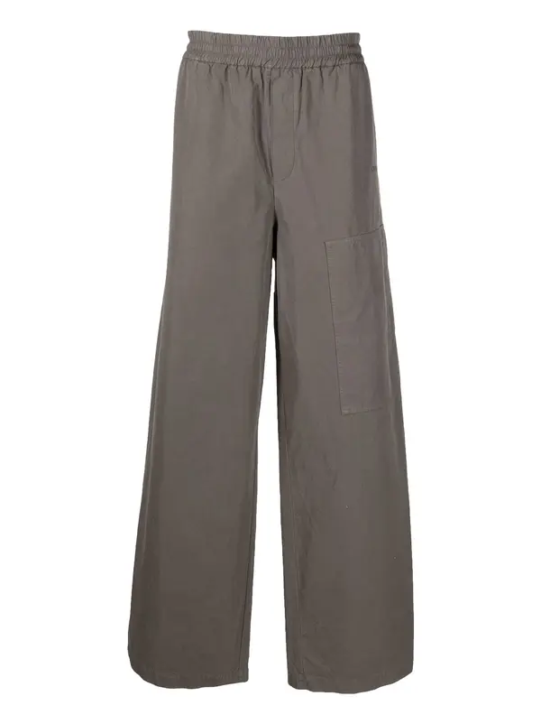 Off-White Wide-leg Trousers - Grey
