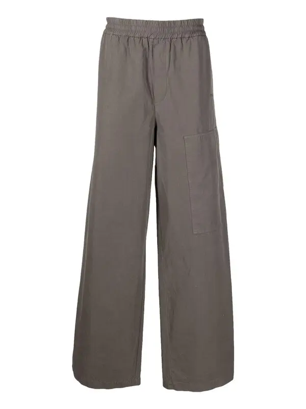 Off-White Wide-leg Trousers - Grey