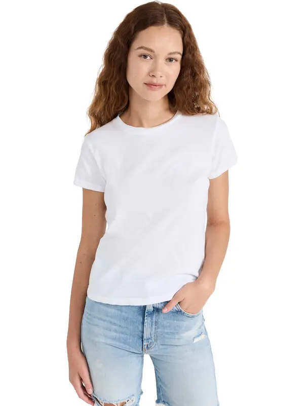 MOTHER The Lil Goodie Goodie Tee - Bright White