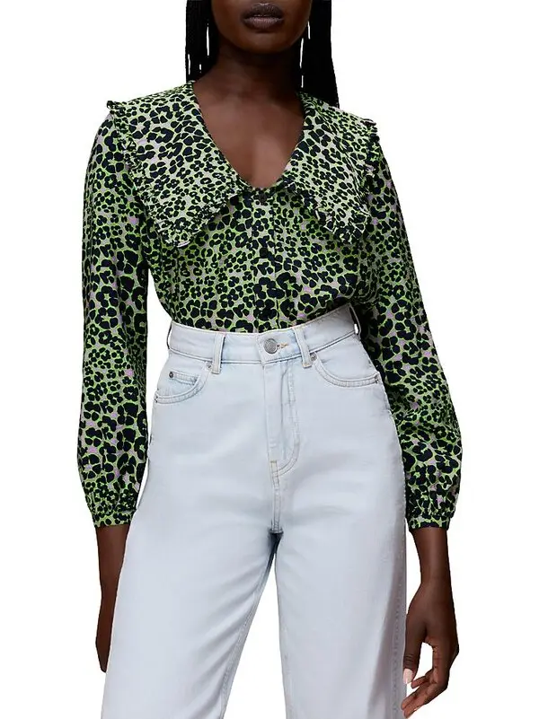 Whistles Fluoro Petal Print Blouse - Multicolor