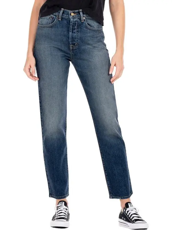 MODERN AMERICAN Bancroft High Waist Mom Jeans - Palmetto